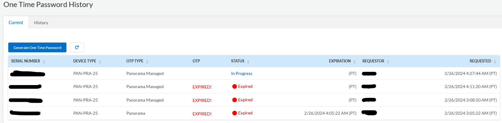 Solved: LIVEcommunity - Device Certificate OTP stuck in progress - LIVEcommunity - 578333